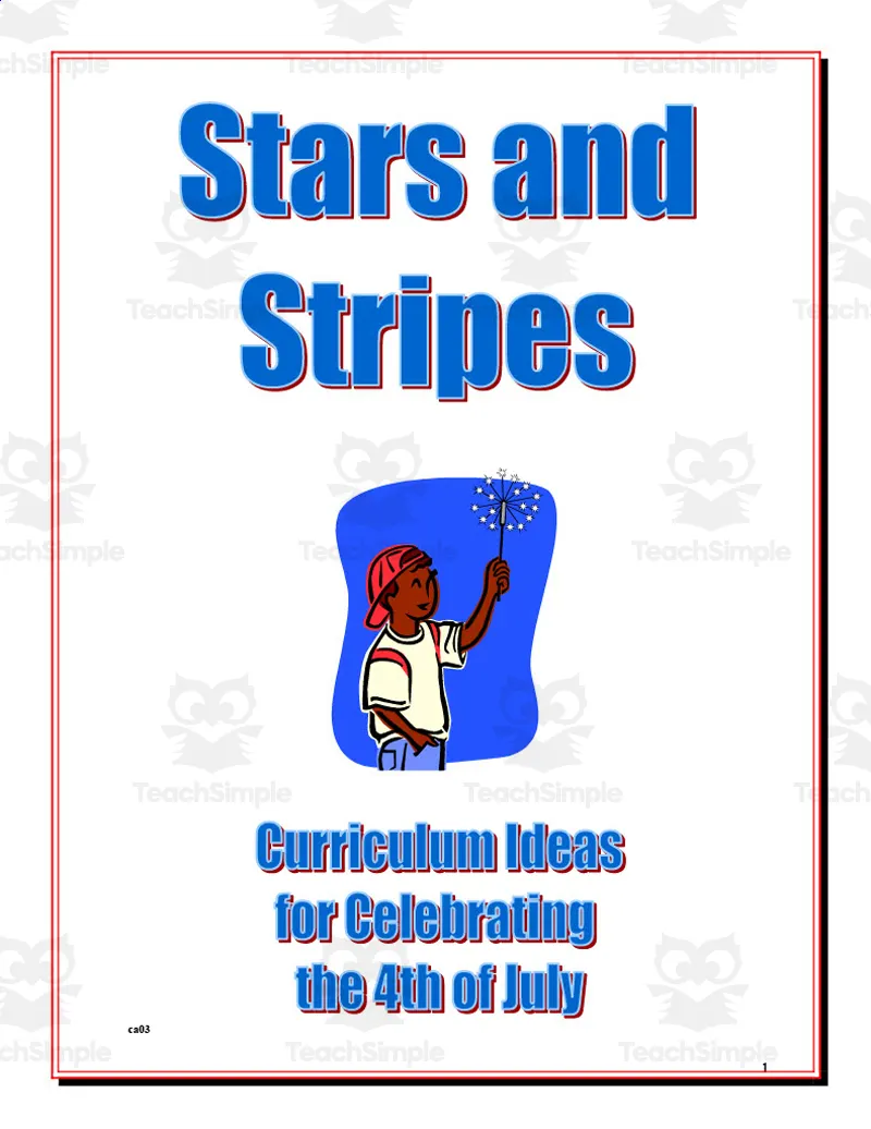 Stars and Stripes Curriculum Pack by Teach Simple