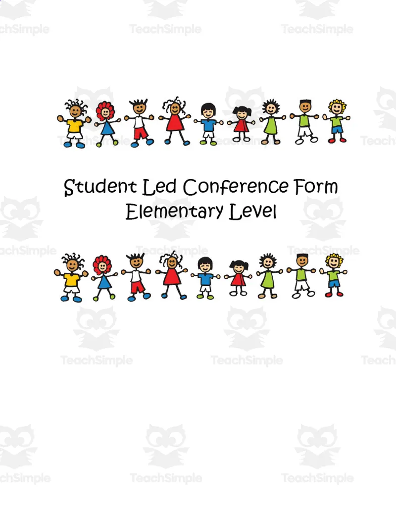 Student Led Conference Form by Teach Simple