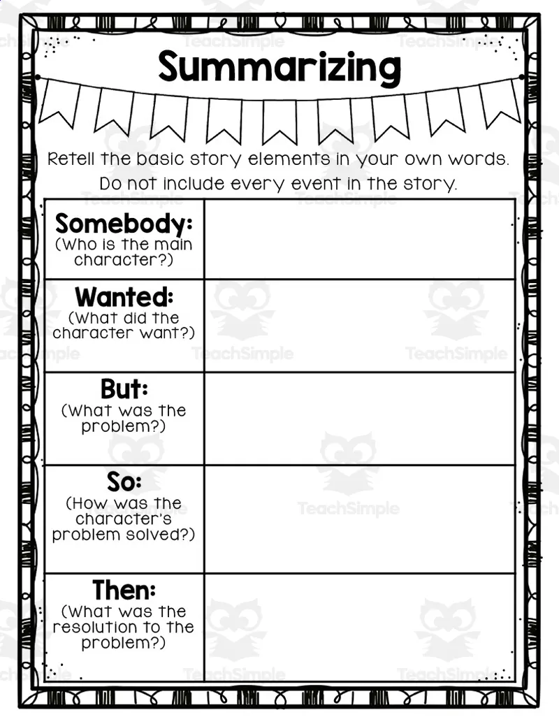 Summarizing Page by Teach Simple Summarizing Page by Teach Simple
