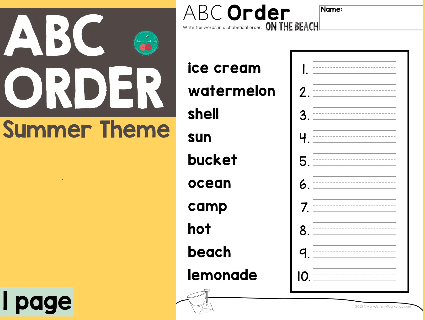 Summer ABC Order by Teach Simple