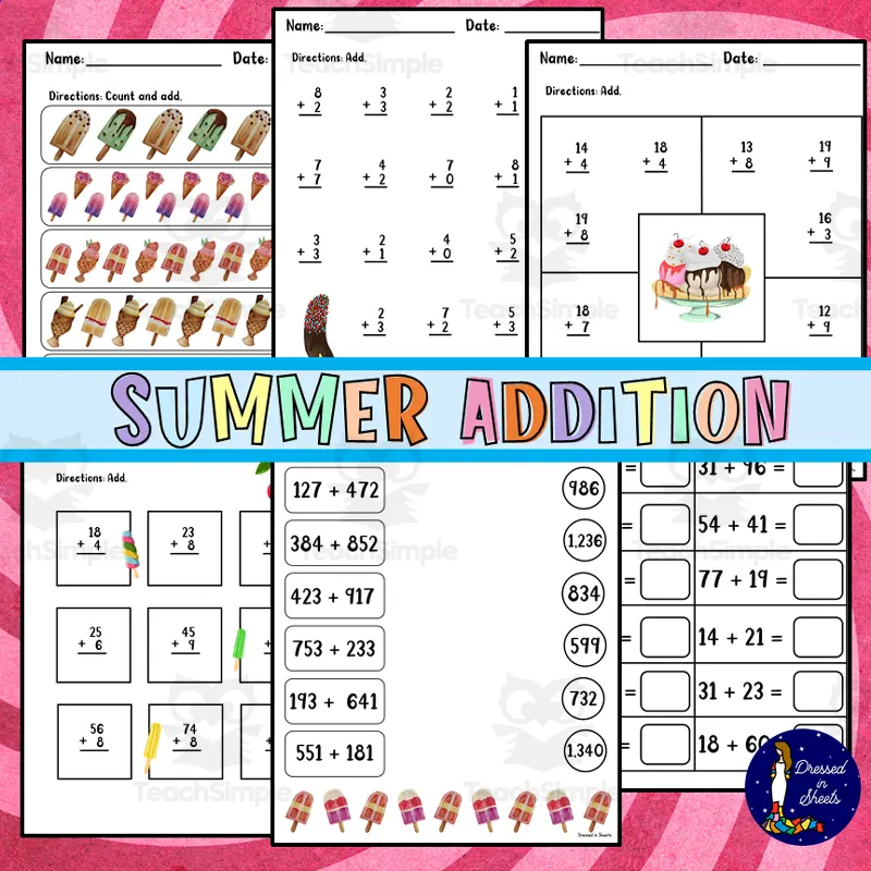 Summer Addition Pack by Teach Simple