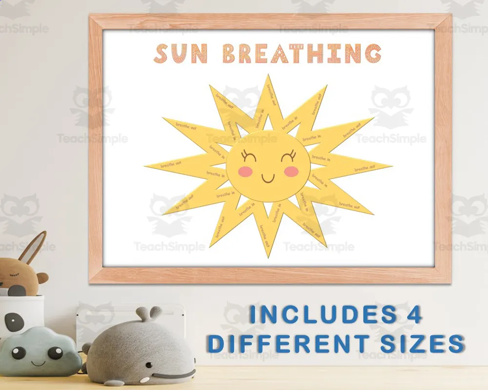 Sun Mindful Breathing Activity Poster Great for Classroom Decor and ...