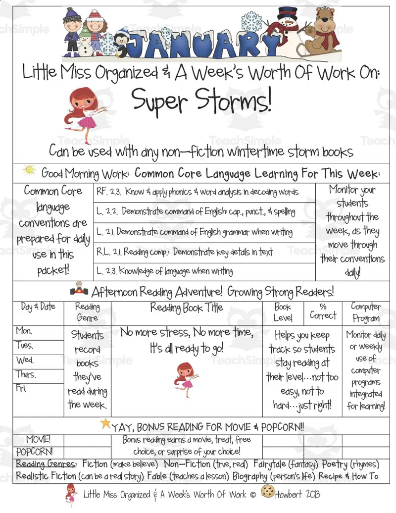 Super Storms | Reading Activity Packet by Teach Simple