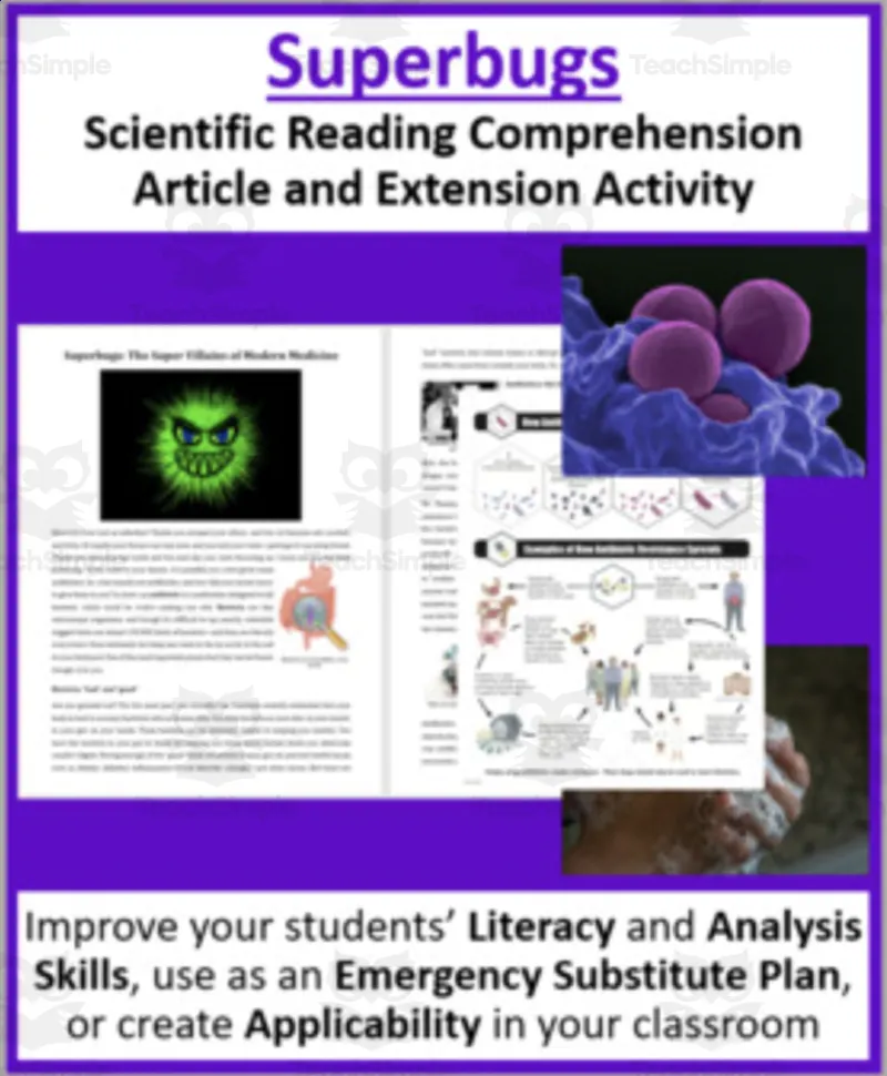 Superbugs Reading Comprehension Article by Teach Simple
