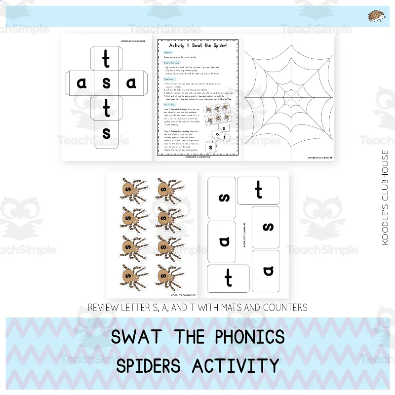 Swat the Phonics Spider Activity by Teach Simple