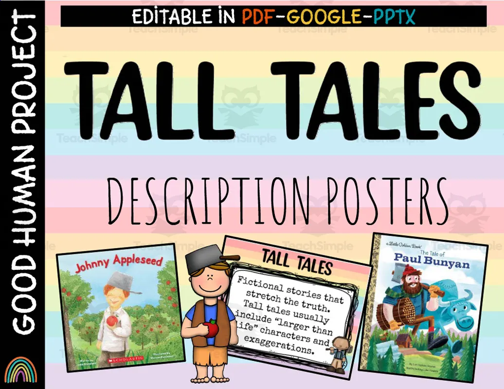 Tall Tale Description Posters by Teach Simple