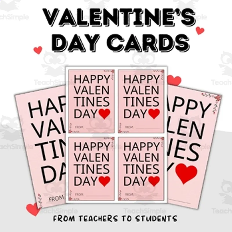 Teachers, Spread the Love with Valentine's Day Cards for Your Students ...