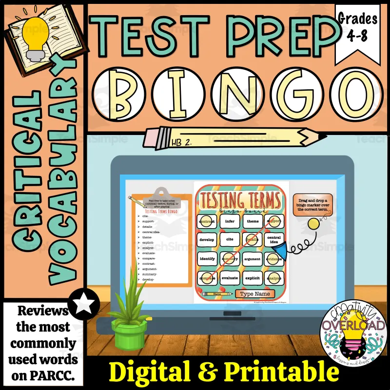 Test Prep Bingo by Teach Simple