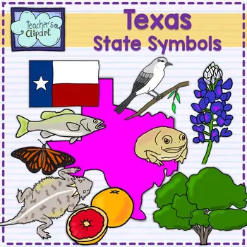 Texas State Symbols Clip Art by Teach Simple