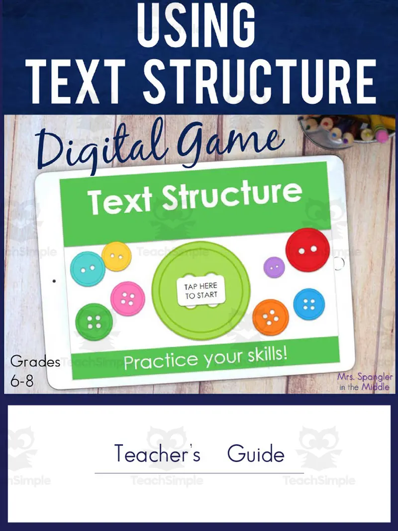 Text Structure Digital Game by Teach Simple