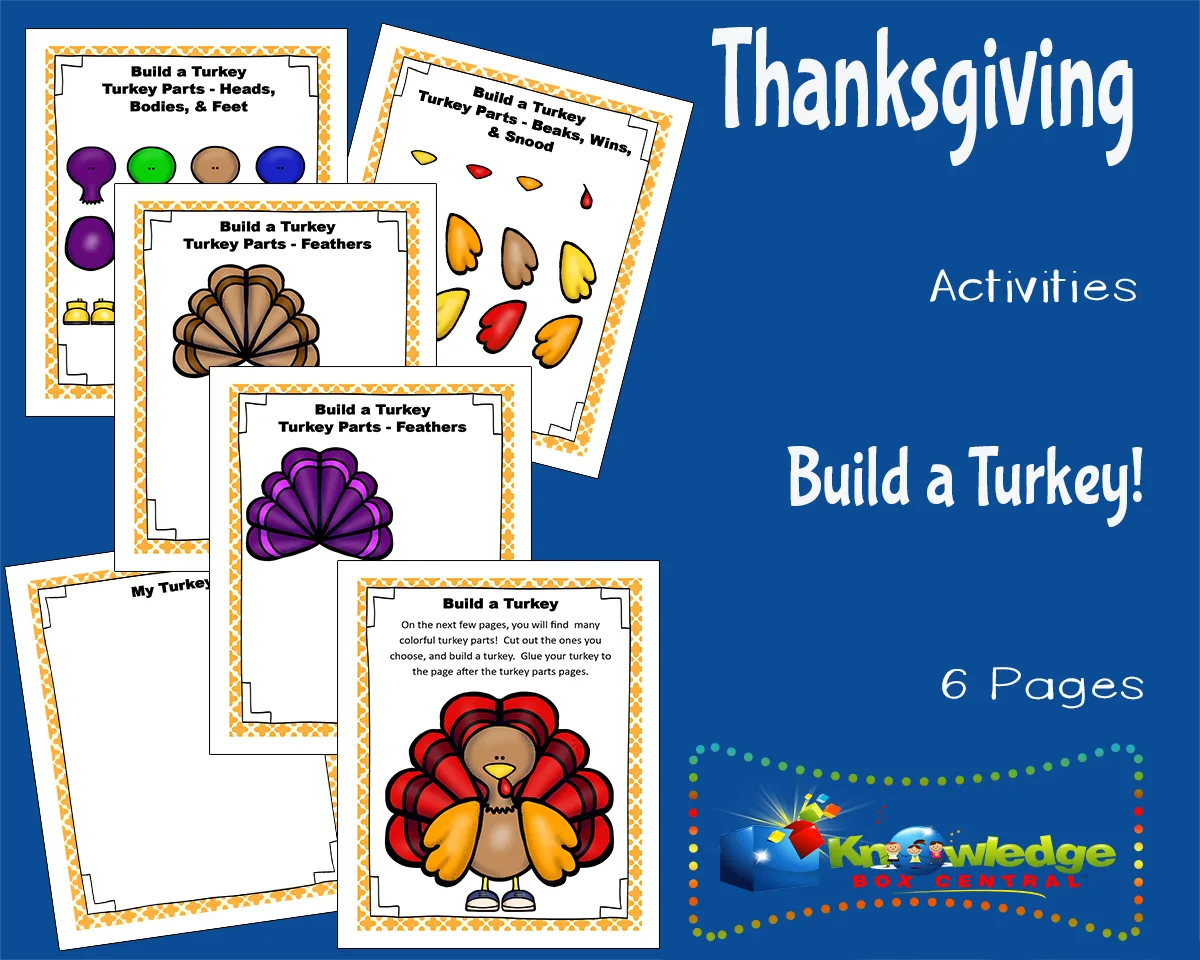 Thanksgiving Activities: Build a Turkey! by Teach Simple
