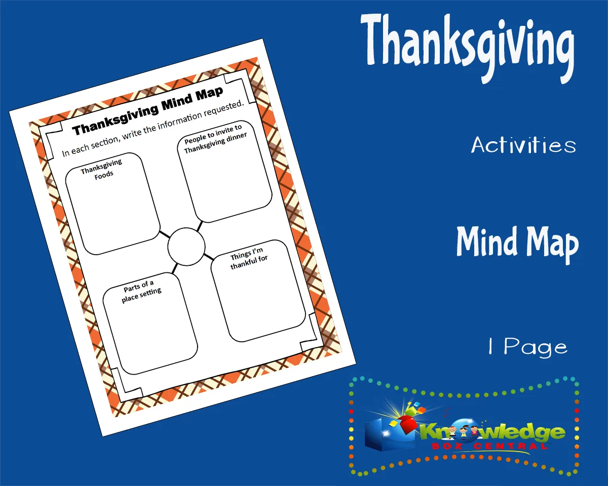 Thanksgiving Activities: Mind Map by Teach Simple
