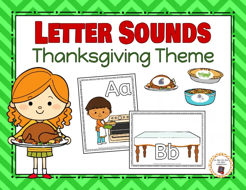 Thanksgiving Letter Sounds Activies by Teach Simple