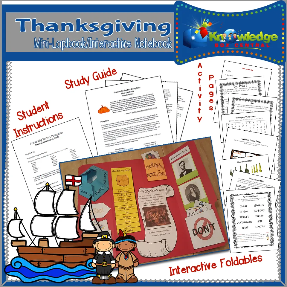 Thanksgiving Mini-Lapbook / Interactive Notebook - EBOOK by Teach Simple