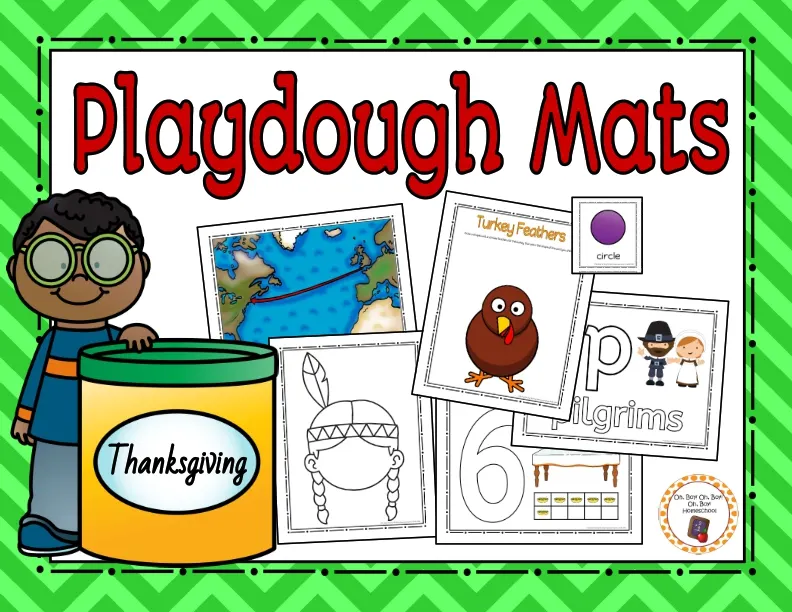 Thanksgiving Playdough Mats by Teach Simple