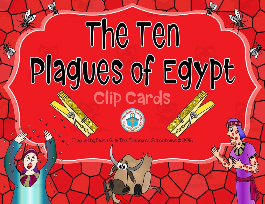 The 10 Plagues of Egypt Clip Cards by Teach Simple