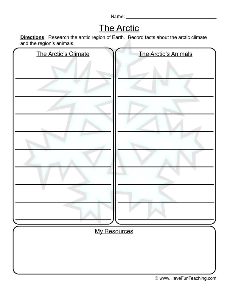 The Arctic Worksheet by Teach Simple