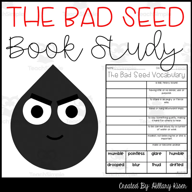 The Bad Seed Book Study by Teach Simple
