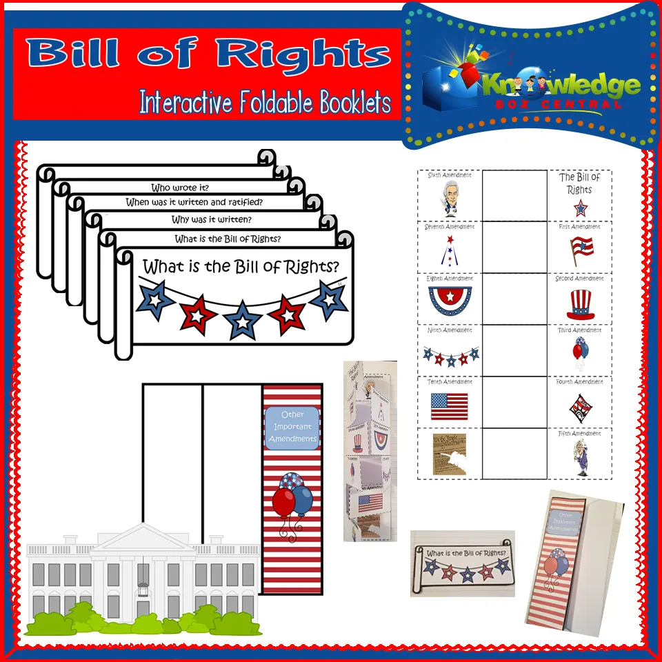 The Bill of Rights Interactive Foldable Booklets - EBOOK by Teach Simple