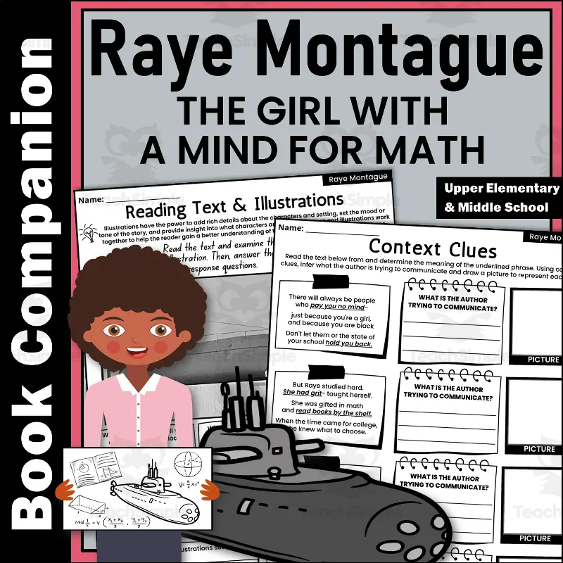 "The Girl With a Mind for Math" Book Companion Activities by Teach Simple