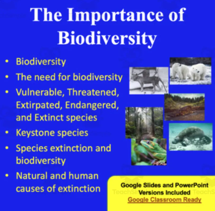 The Importance of Biodiversity Lesson - Google Slides and Distance ...