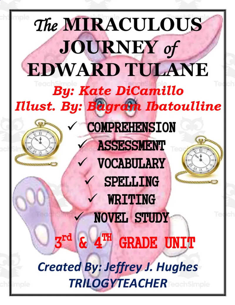 The Miraculous Journey of Edward Tulane Novel Study Unit by Teach Simple