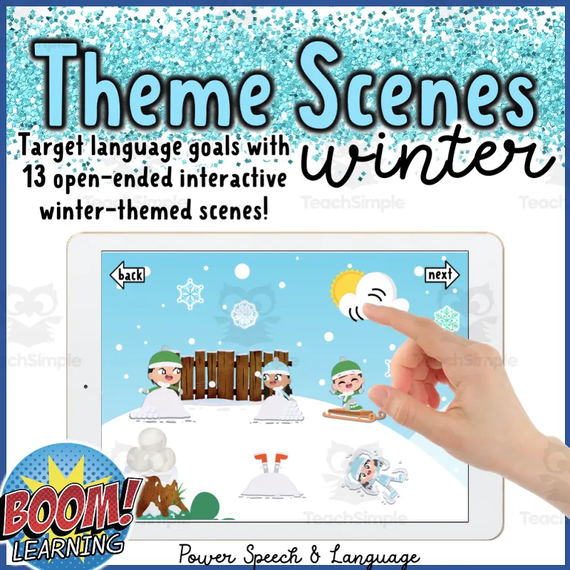 Theme Scenes Winter, Boom Cards Speech Therapy, Holiday Activities ...
