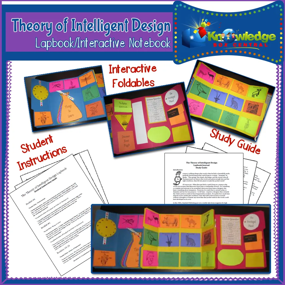 Theory of Intelligent Design Lapbook / Interactive Notebook - EBOOK by ...