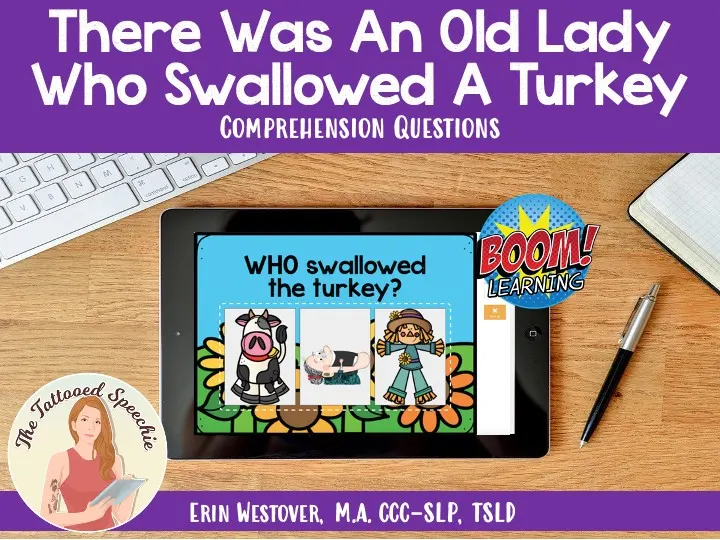 There Was An Old Lady Who Swallowed A Turkey Comprehension Questions ...