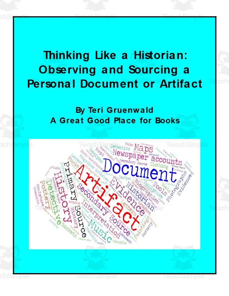 Thinking Like a Historian: Observing and Sourcing a Personal Document ...