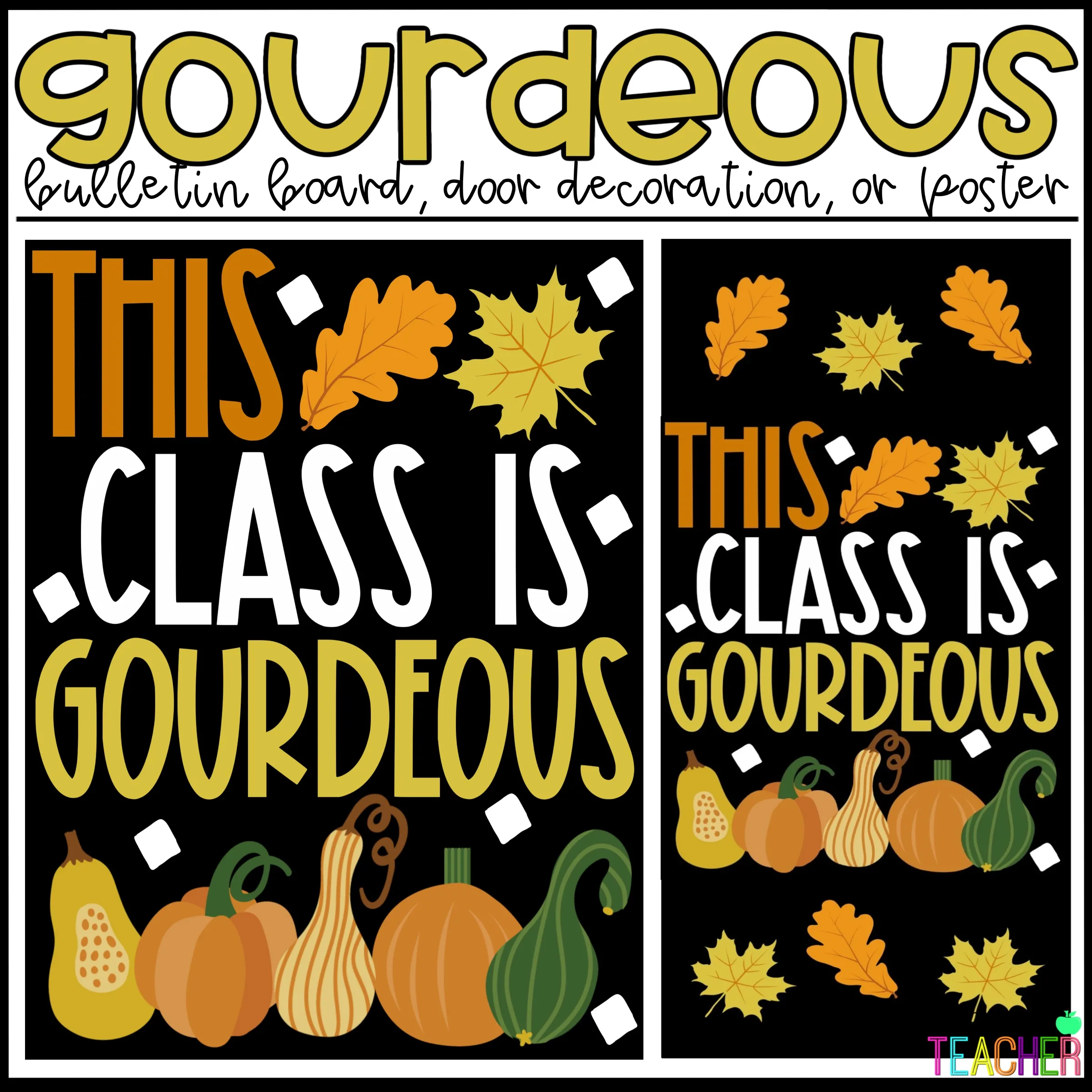 This Class is Gourdeous Fall Bulletin Board Kit, Door Decoration Set ...