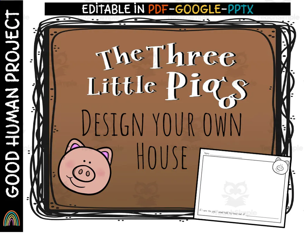 Three Little Pigs | Design Your Own House Activity by Teach Simple