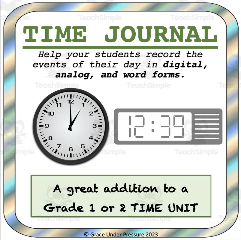 Time Journal: Digital, Analog and Words by Teach Simple