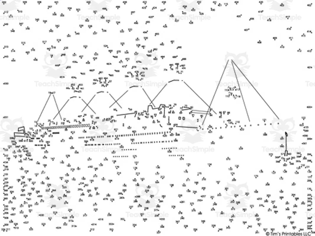 Titanic Extreme Difficulty Dot-to-Dot / Connect the Dots - 623 Dots! by ...