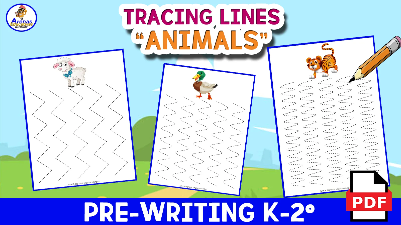 TRACING LINES - Animals Theme by Teach Simple