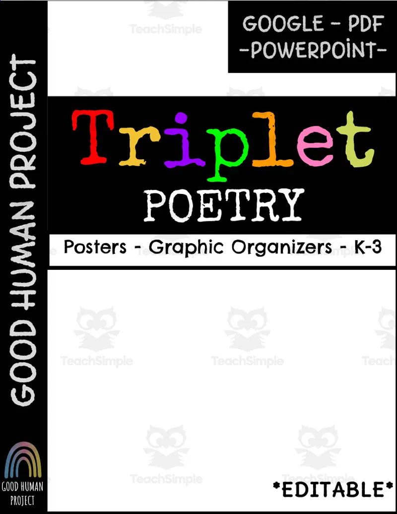 Triplet Poetry Writing | Posters & Graphic Organizers by Teach Simple