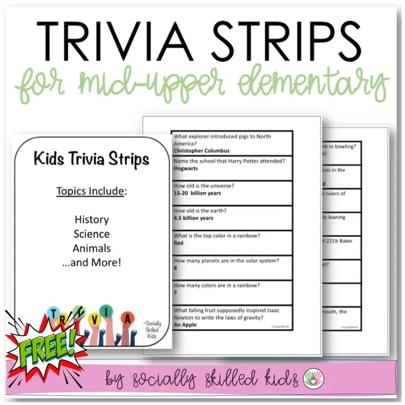 Trivia Strips, Fun Trivia For Kids by Teach Simple