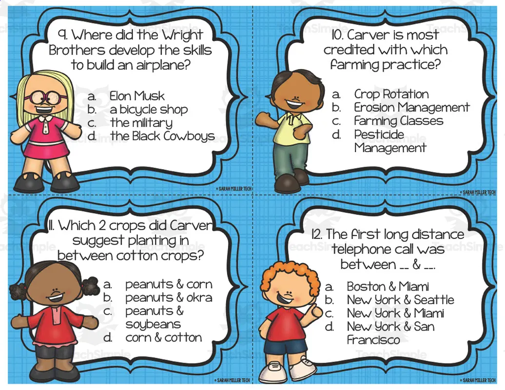 Turn of the Century Task Cards by Teach Simple