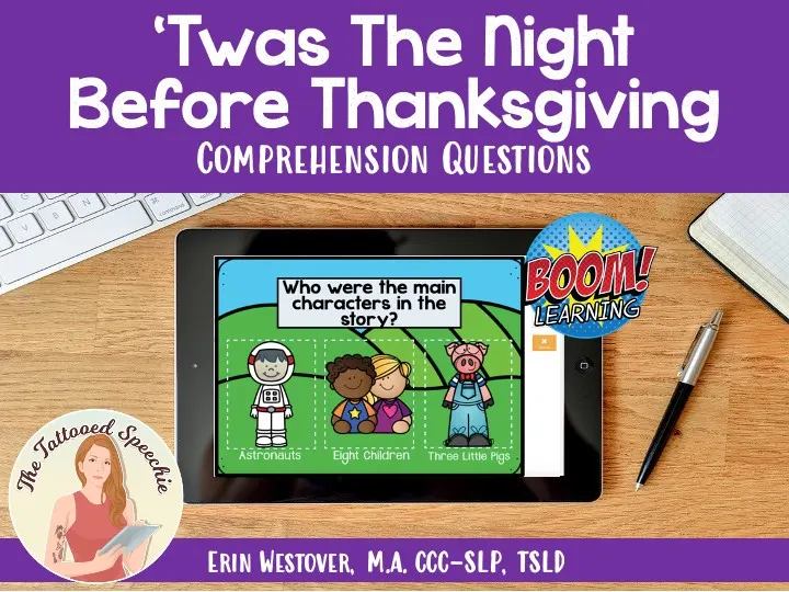 'Twas The Night Before Thanksgiving WH- Questions - BOOM Cards by Teach ...