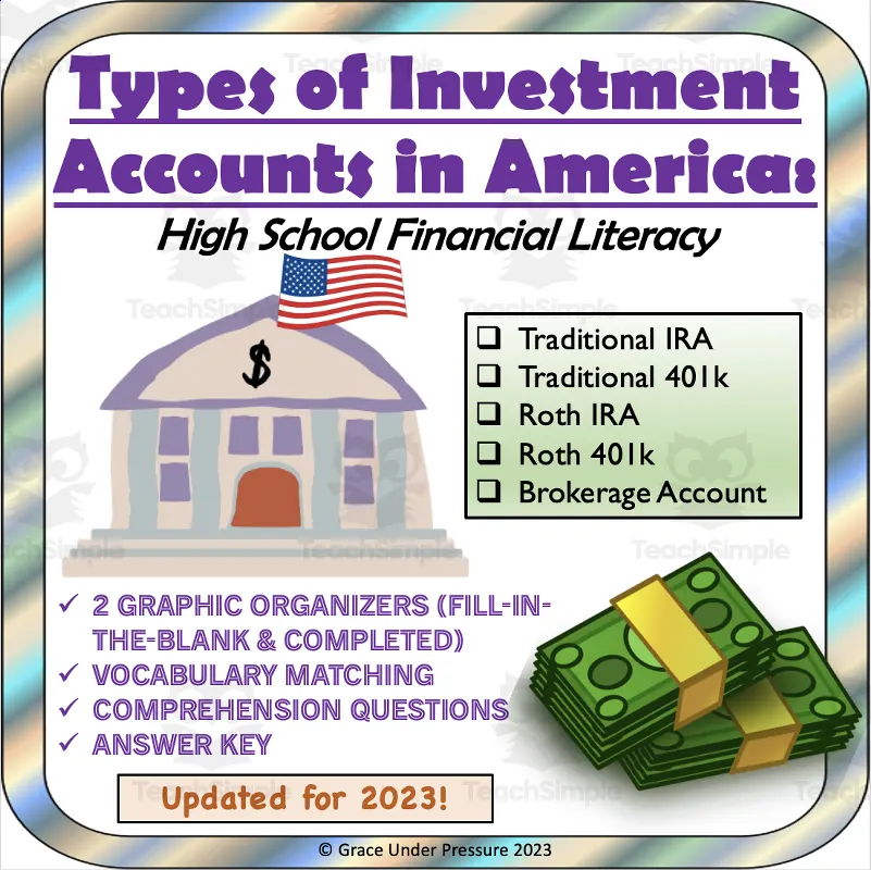 Types of Investment Accounts (USA): 401k, Roth IRA, Brokerage by Teach ...