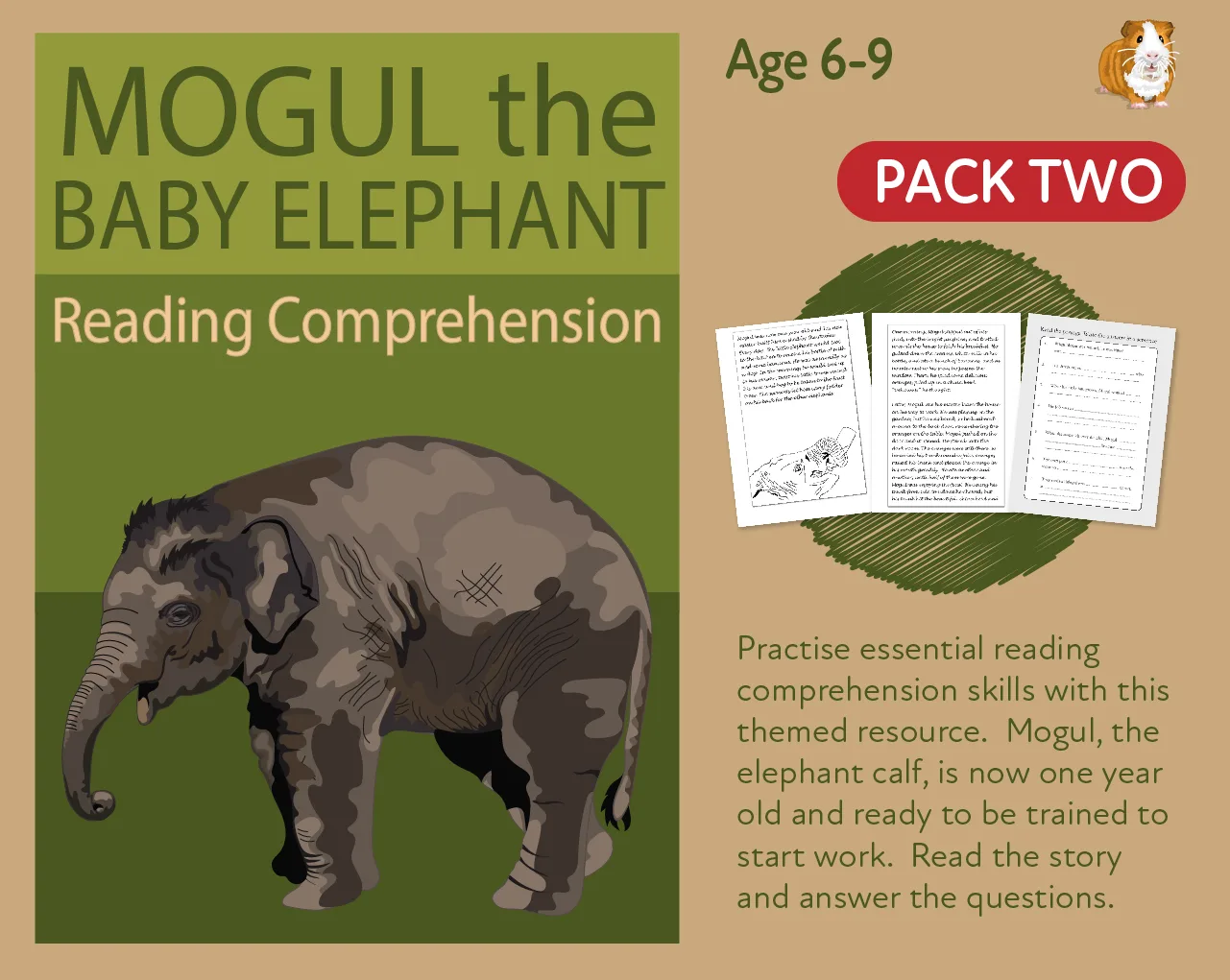 Mogul The Baby Elephant (2) Practise Close Reading Comprehension (6-9 ...