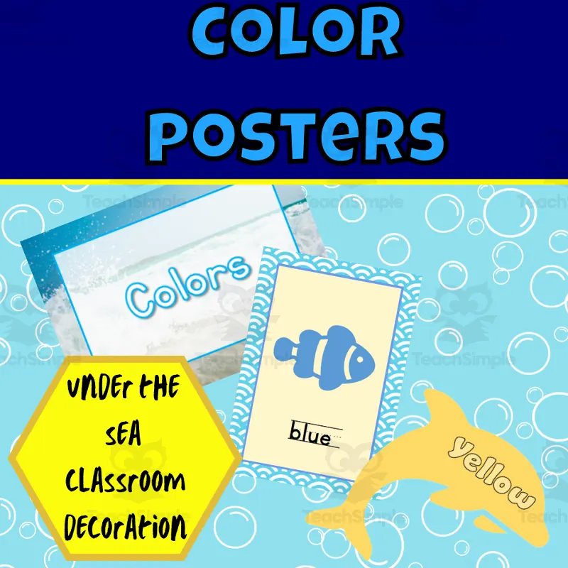 Under he sea color posters pattern edition by Teach Simple