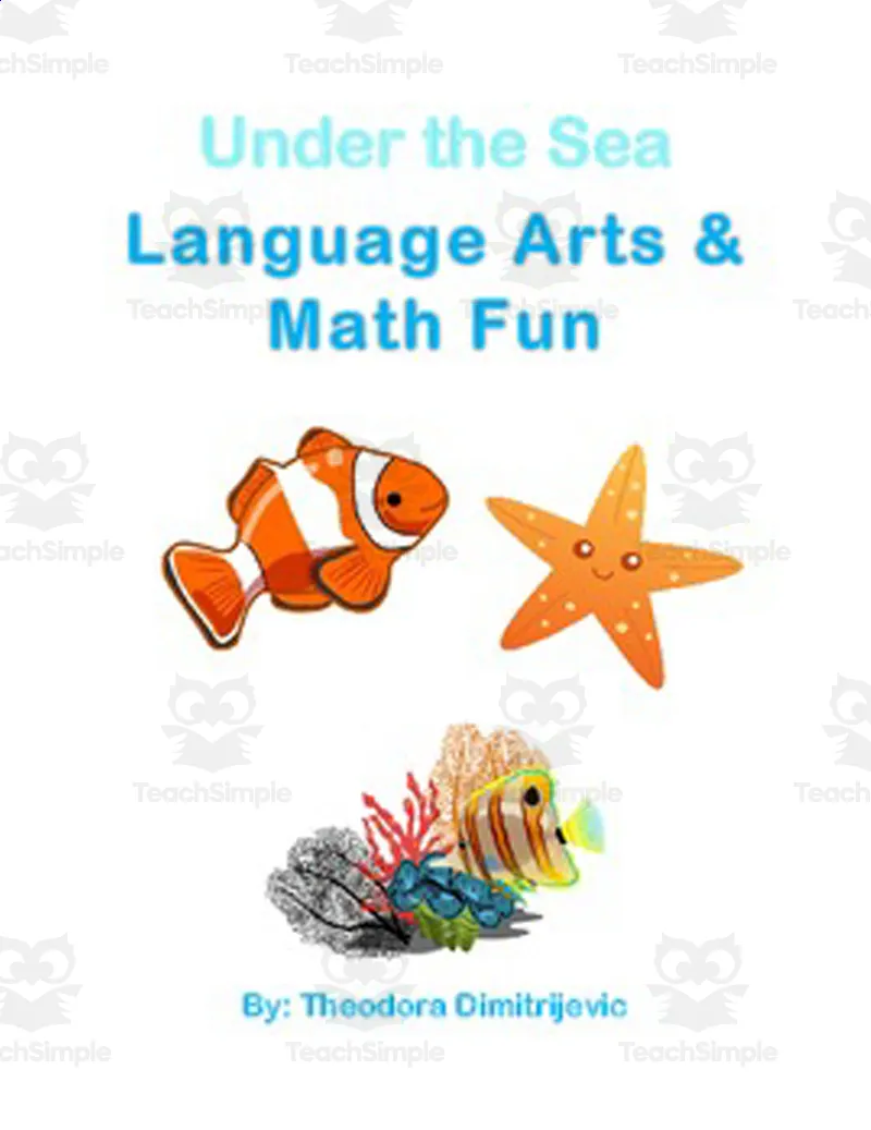 Under the Sea Language Arts and Math Fun Package (Includes 3 tests) by ...