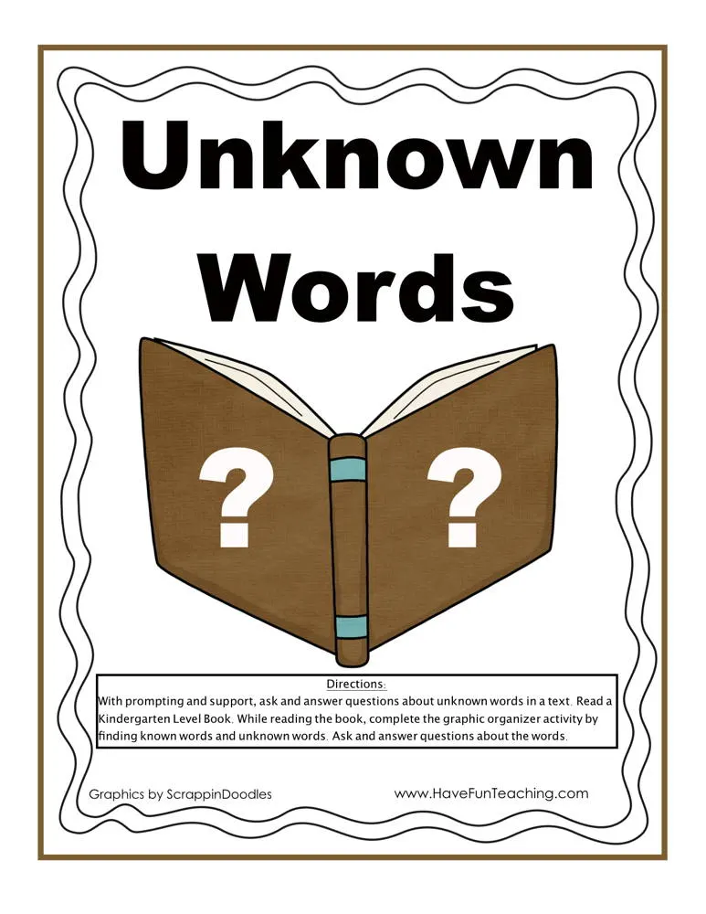Unknown Words Activity by Teach Simple