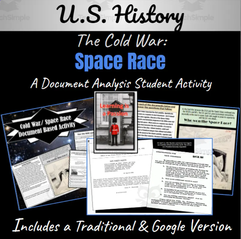 U.S. History: The Cold War Space Race | Document Analysis Activity by ...