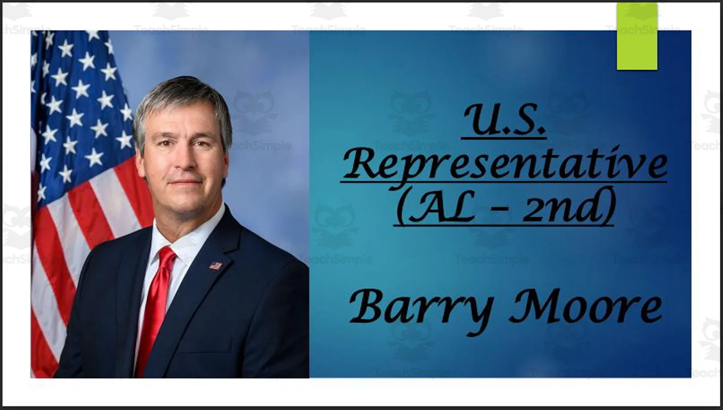 U.S. Representative Barry Moore (AL - 2nd) Biography PowerPoint by ...