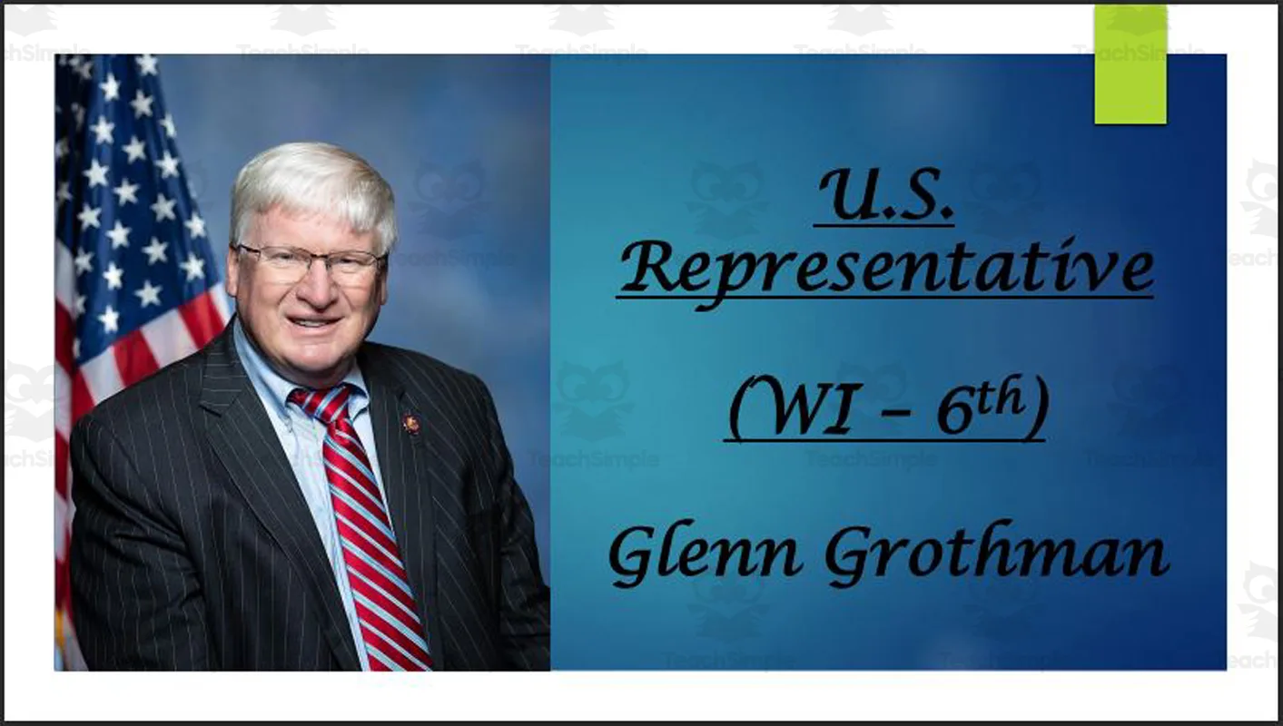 U.S. Representative Glenn Grothman (WI - 6th) BIO PPT by Teach Simple