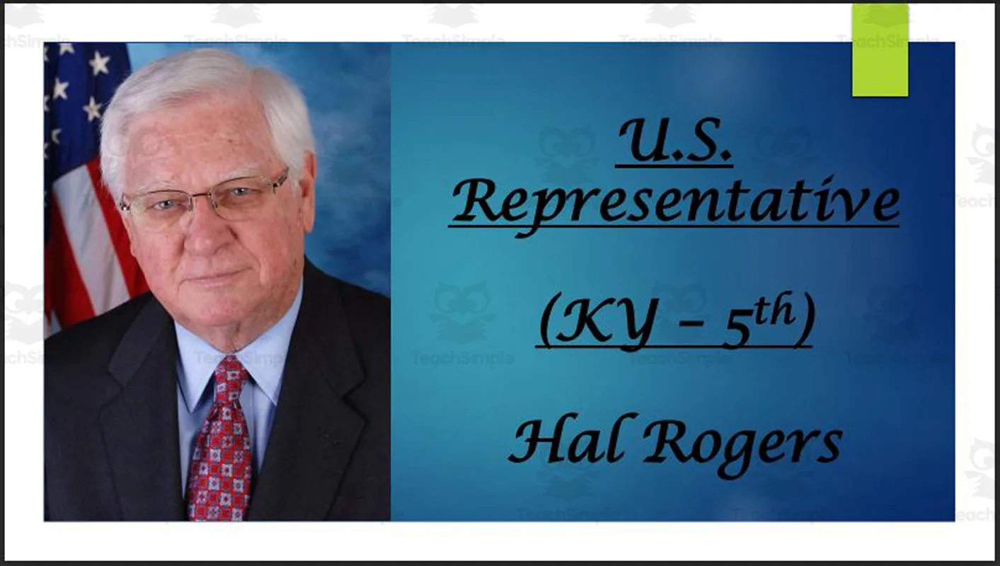 U.S. Representative Hal Rogers (KY - 5th) BIO PPT by Teach Simple