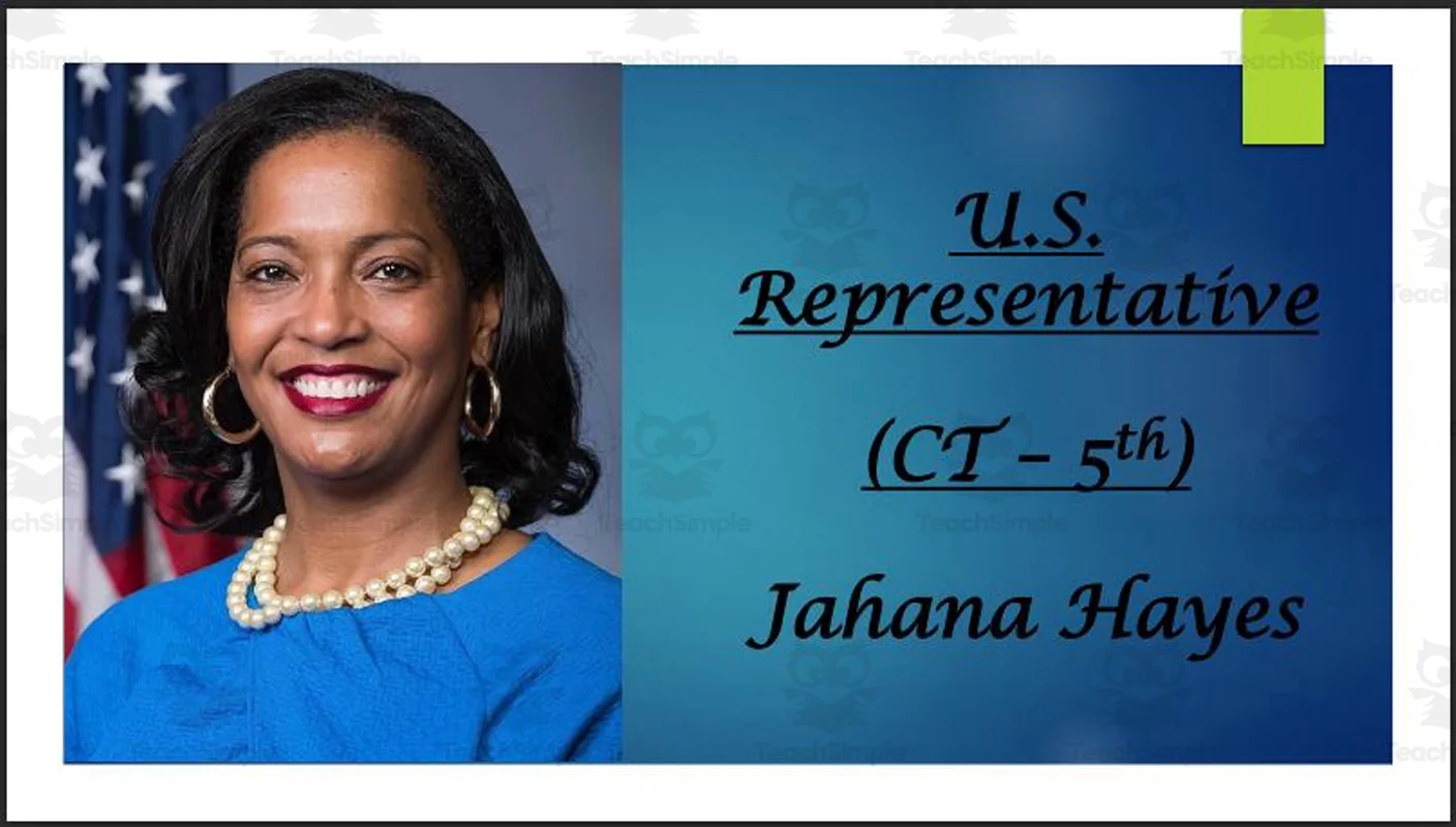 U.S. Representative Jahana Hayes (CT - 5th) BIO PPT by Teach Simple