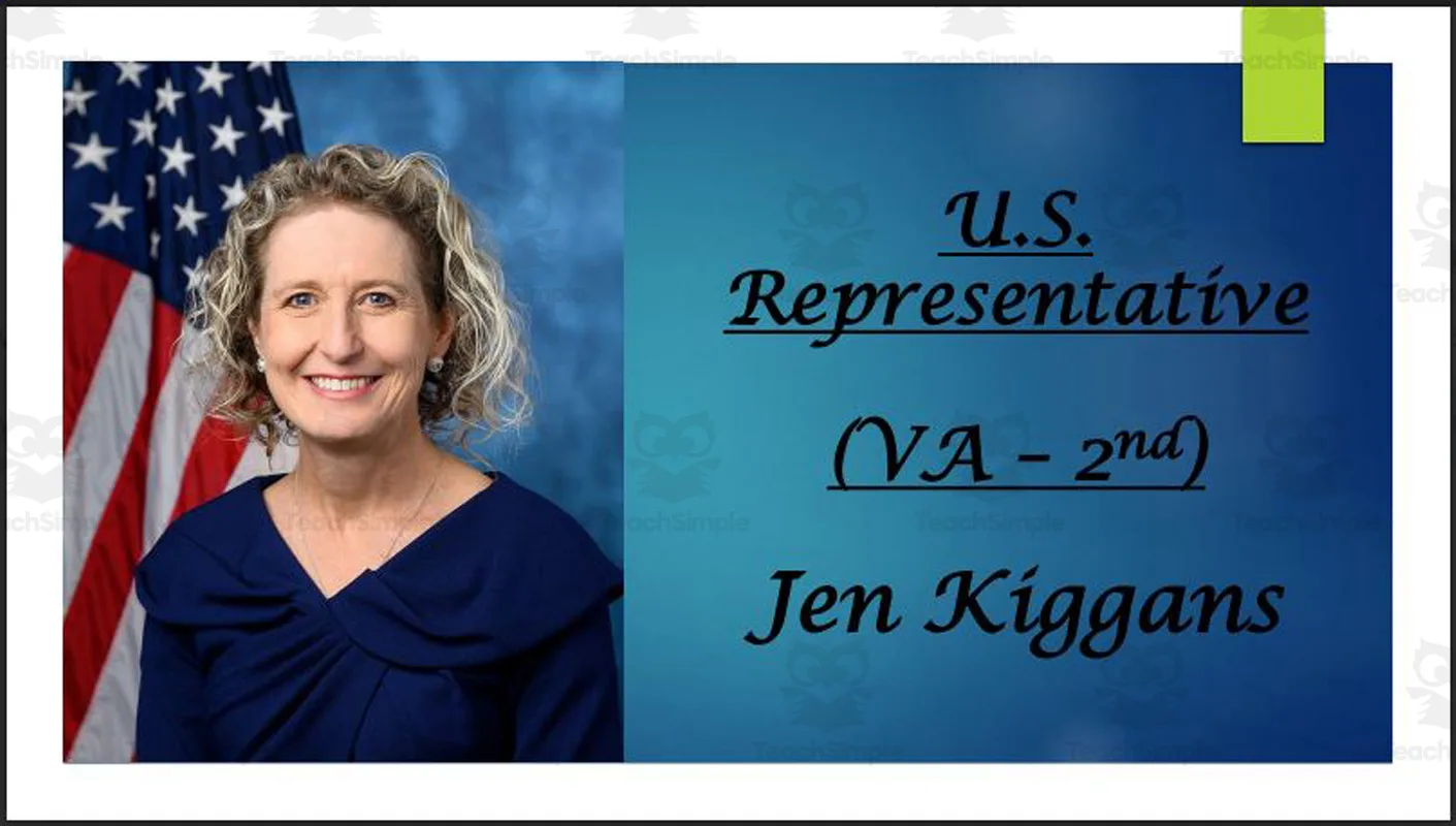 U.S. Representative Jen Kiggans (VA - 2nd) BIO PPT by Teach Simple